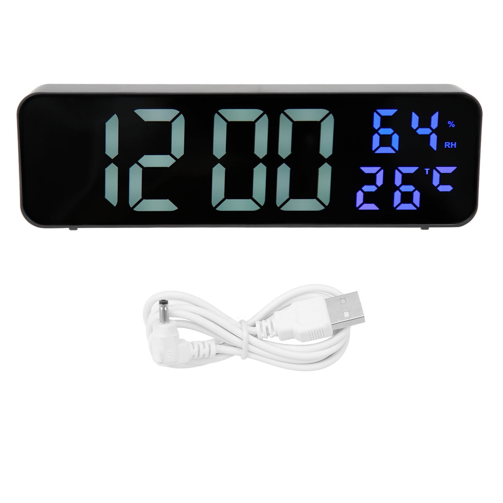 Reloj de espejo LED de 9,1 pulgadas, multifuncional, digital, con ...