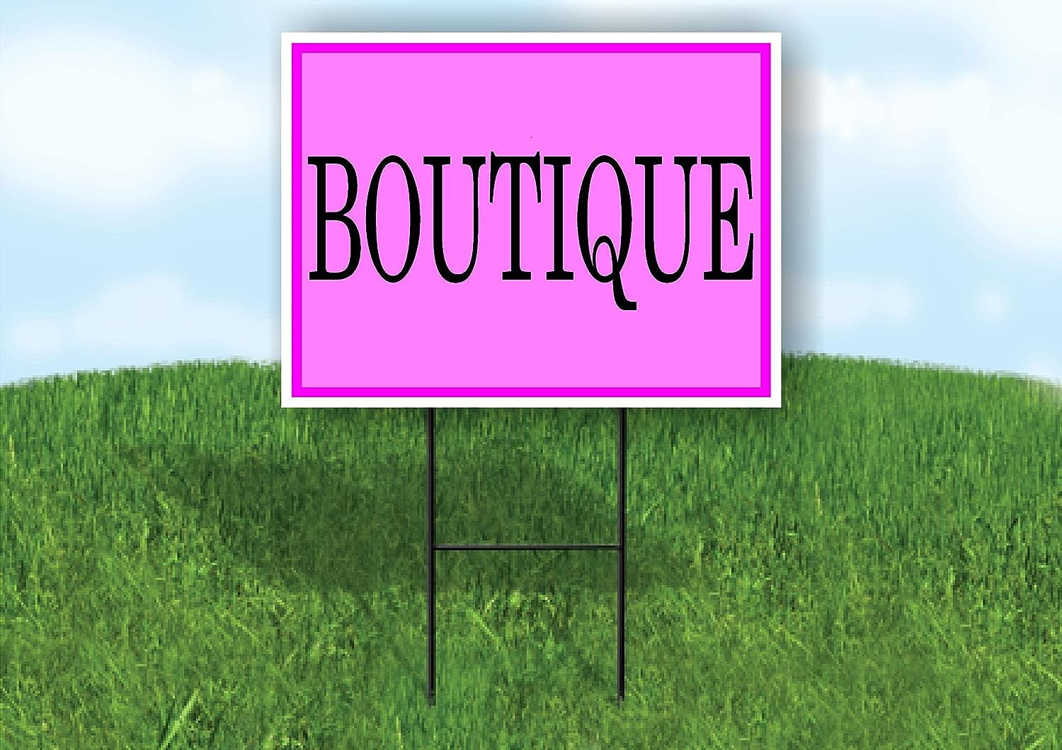 Boutique Pink Yard Sign Road Sign With Stand - Walmart.com