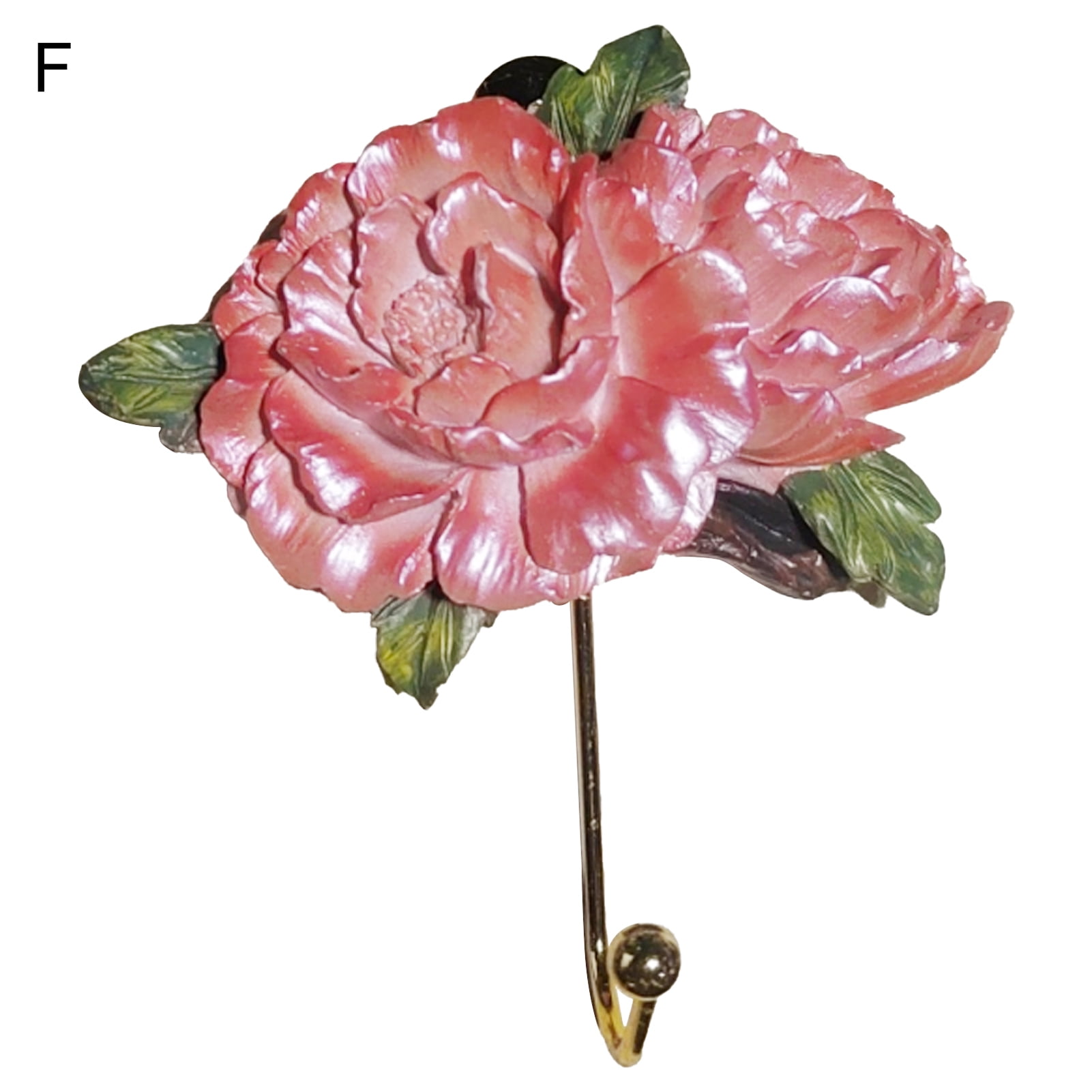 kiskick Non-slip Resin Clothes Hook: Creative Rose Flower Design Wall ...