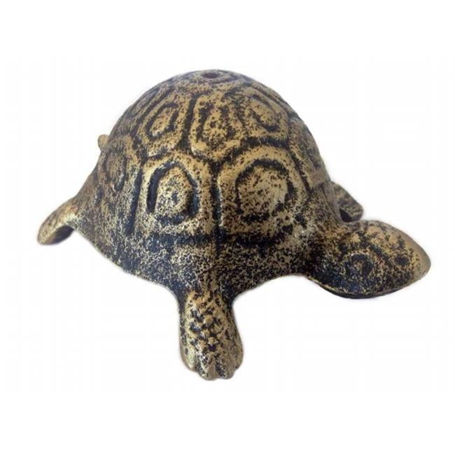 Handcrafted Model Ships K-0951-gold 5 in. Cast Iron Turtle Paperweight ...