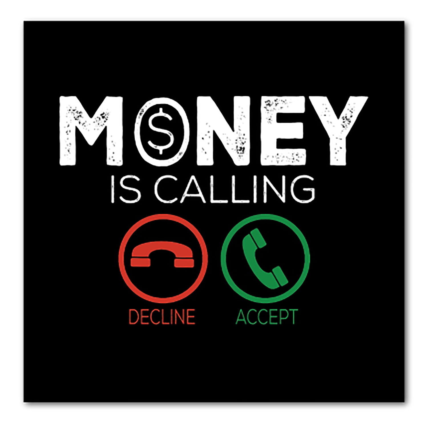 DistinctInk Custom Bumper Sticker - 4" x 4" Decorative Decal - Black ...