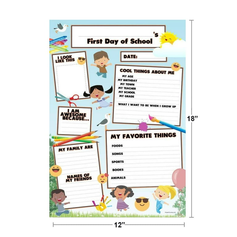 All About Me Poster First Grade