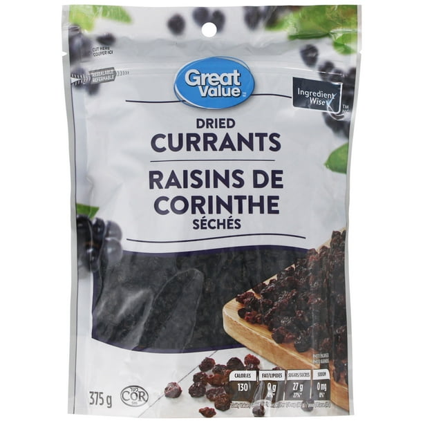 Great Value Dried Currants, 375 g - Walmart.ca