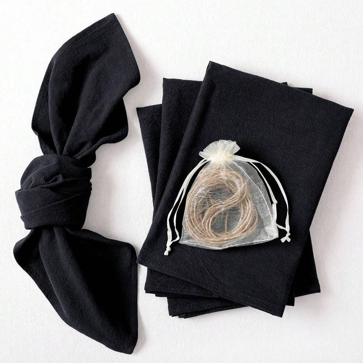 Click here for Suxumhao Cloth Napkins  4 Pack 40*40cm Black Cotto... prices
