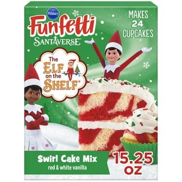 Pillsbury Funfetti Elf on the Shelf Vanilla Swirl Cake Mix, 15.25 oz ...