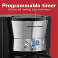 Hamilton Beach Programmable Coffee Maker with 10 Cup Thermal Carafe, 3 ...