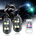 1/2/4/6/8pcs LED Warning Lights with Remote Control 8 Color Wireless ...