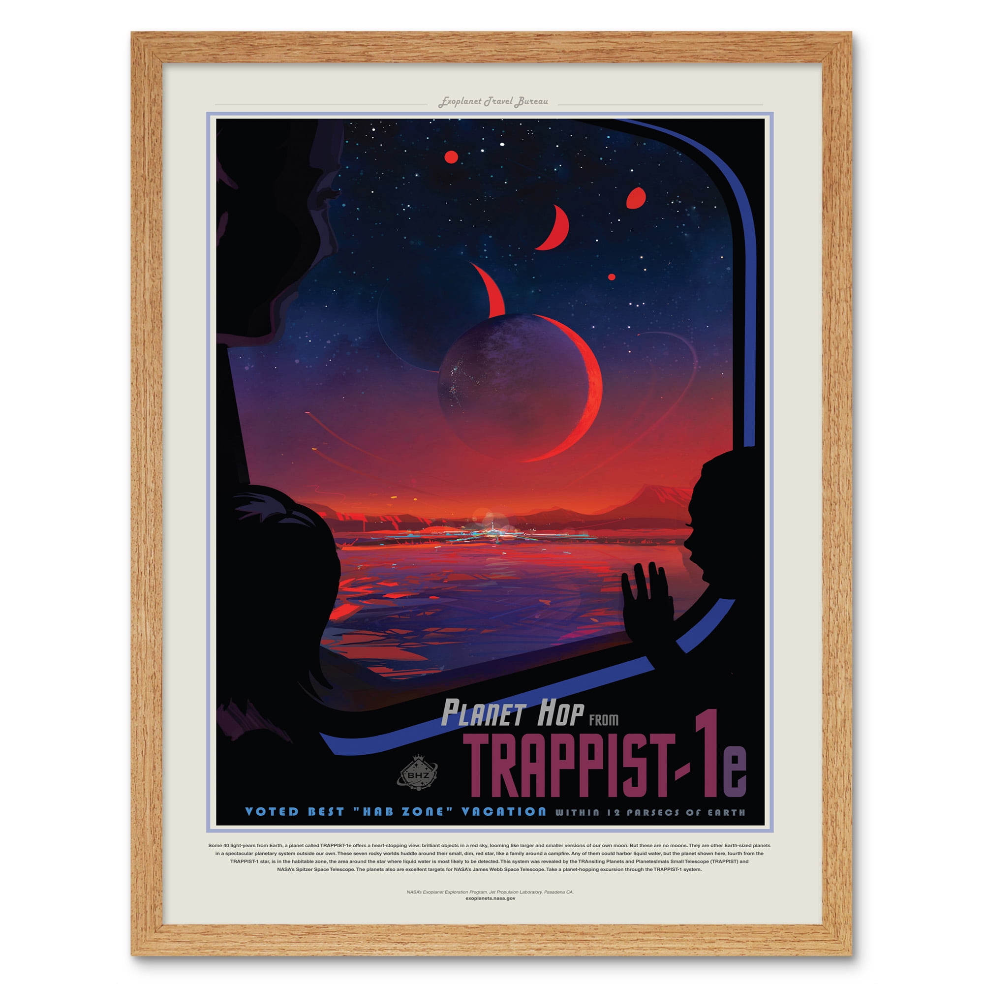 NASA Space Travel Advert Trappist 1E Planet Hop Landscape Exoplanet ...