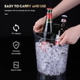 6 Set Plastic Ice Buckets for Parties with Handle, Scoop, Serving Tongs ...