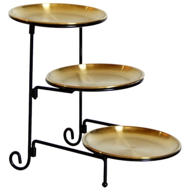 MAONAME Gold Two Tiered Tray, Metal 2 Tier Tray with Handle, Modern ...