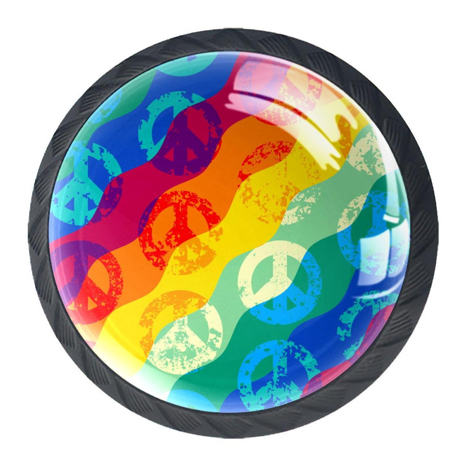 4 Pcs Rainbow Watermark Knobs for Kitchen Cabinet Cupboard Dresser ...