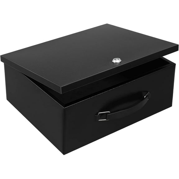 Portable Metal Safe Box with Key Lock - Fire Resistant Storage for ...