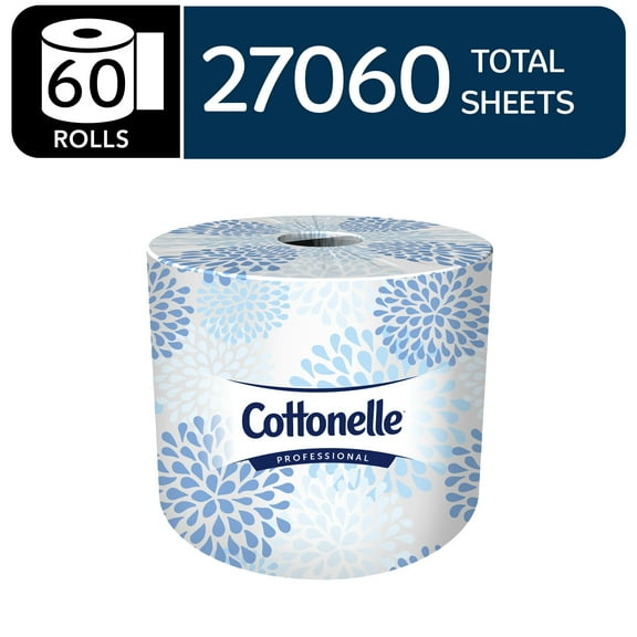 Cottonelle Professional 2-PLY White Toilet Paper, 60 Rolls/Case, 451 ...