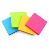 VEFSU Sticky Notes 3X3, Sticky Notes Bulk, 5 Colors Super Sticking ...