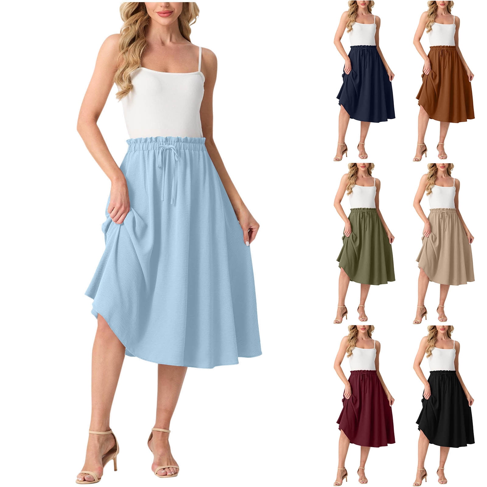 Click here for Wrkekc Long Skirts For Women Summer  Casual Skirts... prices