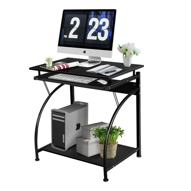 Black Computer Desk PC Laptop Table Study Workstation Home Office Furniture - Walmart.com