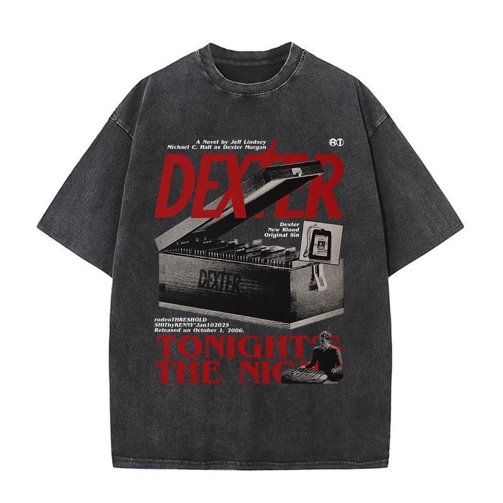 Click here for Yunqi Dexter Morgan Inspired Retro Washed Graphic... prices