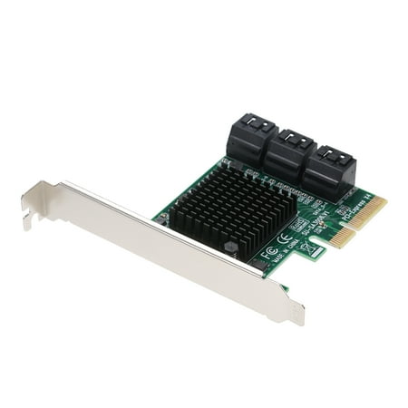 PCI-E SATA III 6 Ports Adapter Card PCI Express to SATA Controller Card ...