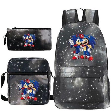 Sonic Mario Backpack 3pcs Gray | Walmart Canada