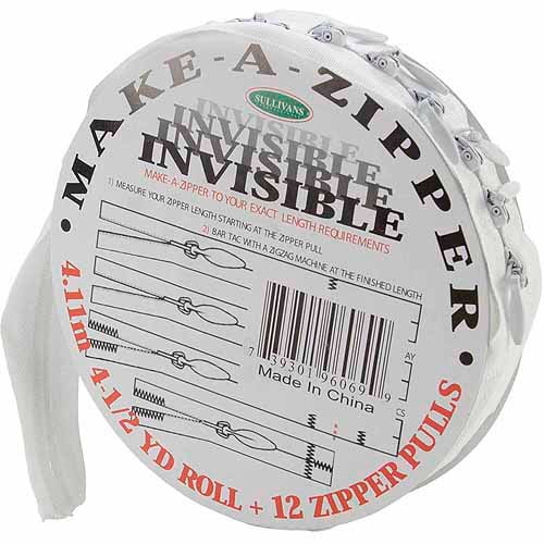 Sullivans Make-A-Zipper Kit Invisible, 4-1/2 Yds - Walmart.com