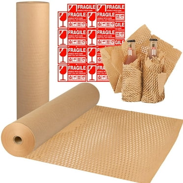 Paper Bubble Wrap Sheets for Packing, Moving, & Shipping - 12" x 12" x ...