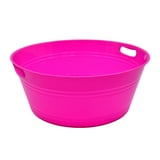 Plastic 17.5" Round Party Tub, Pink, 1 Count, Party Favors, Way to ...