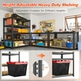 REIBII 2250LBS Garage Storage Shelves Heavy Duty Shelving Units 5-Tier ...
