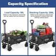 GVDV Collapsible Wagon Cart, Portable Utility Wagon for Camping, Beach ...