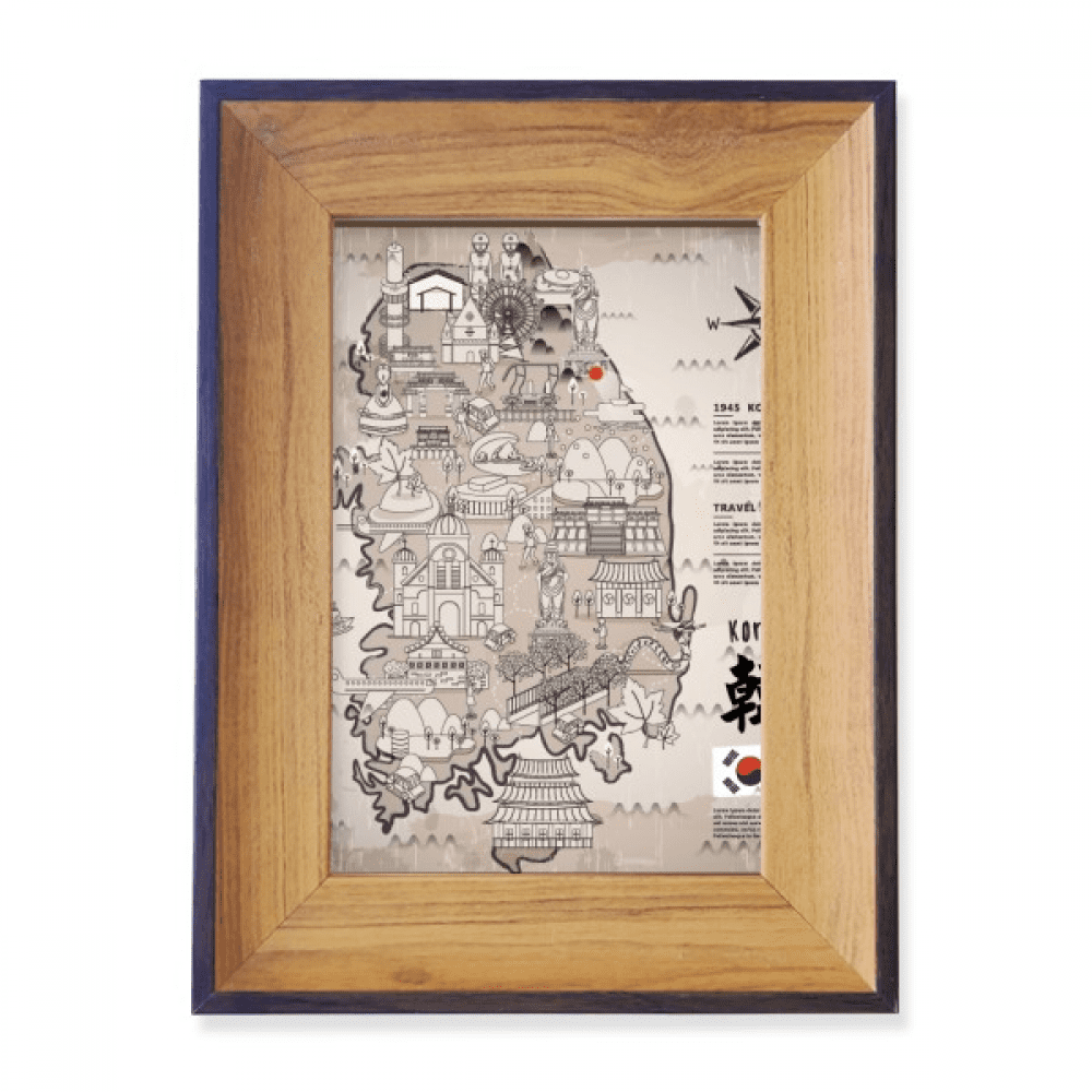 Mapa de puntos de 1945, Corea del Sur Marco de imagen marco de ...