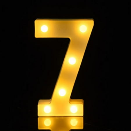 LED Marquee Number Lights Sign, Light Up Number 7 Led Light Sign ...