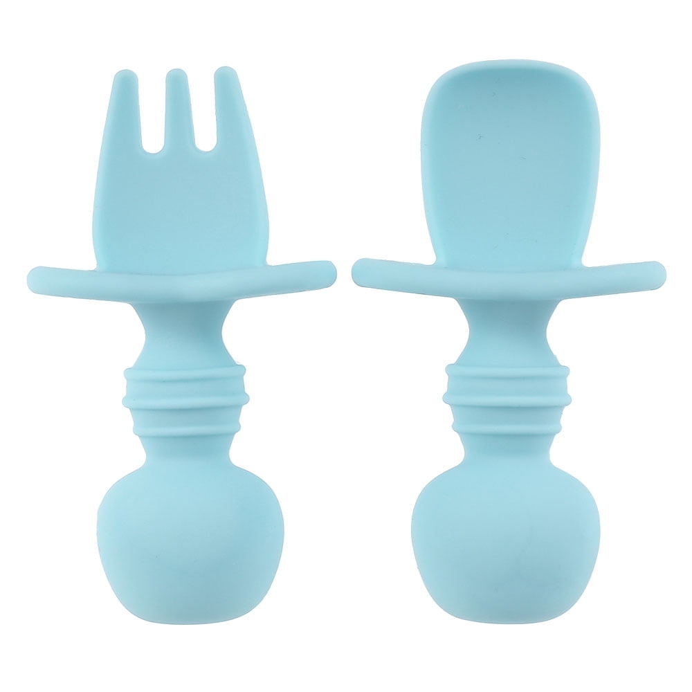 Click here for Generic Baby Fork And Spoon Set 2 Set Silicone Sel... prices