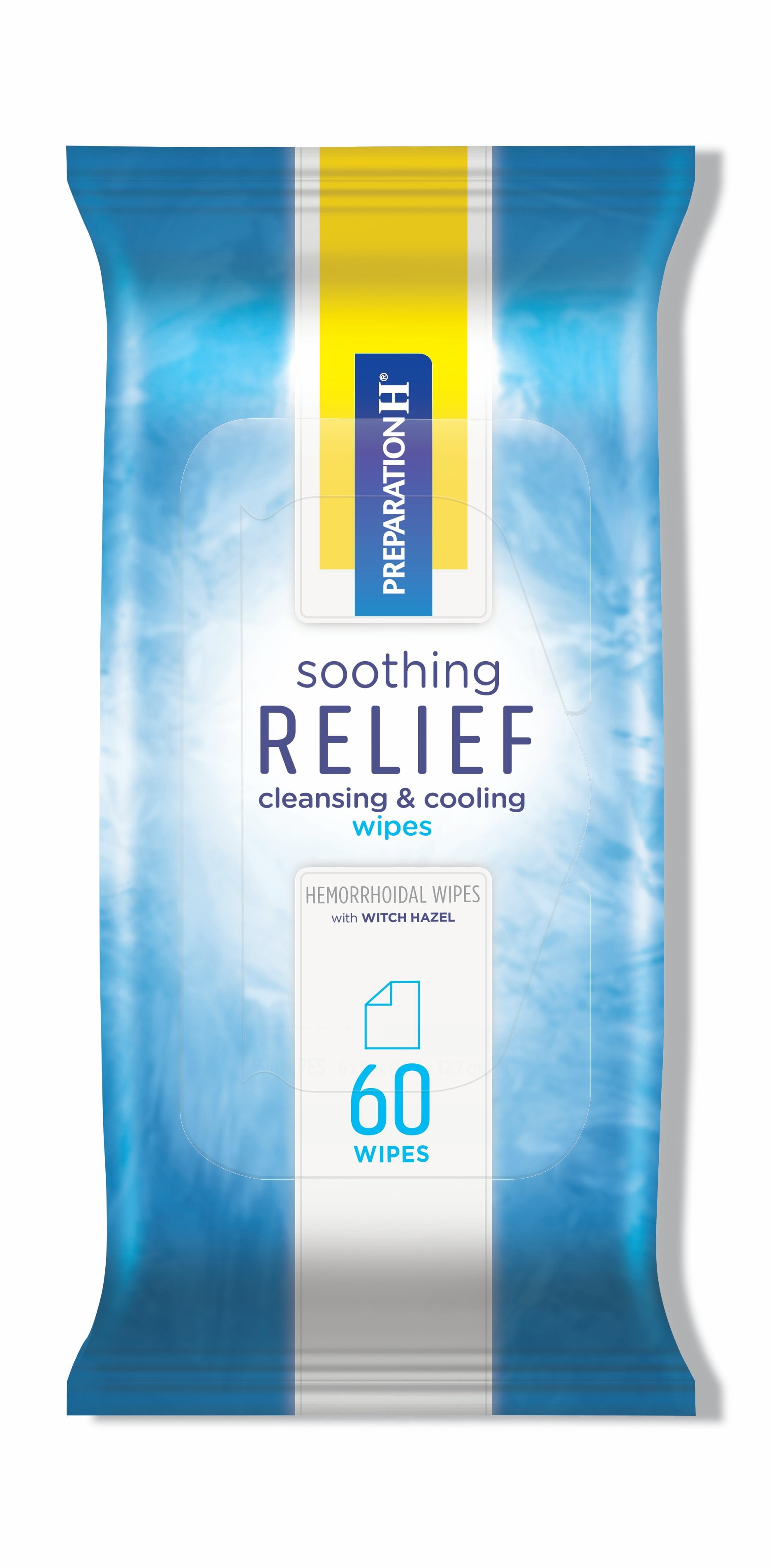 Preparation H Soothing Relief Cleansing and Cooling Wipes 60 count w ...