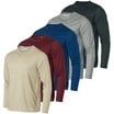 Real Essentials 3 Pack: Men's Dry-Fit Active Quarter Zip Long Sleeve ...