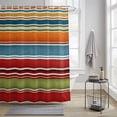 Color Striped Shower Curtain for Bathroom, Orange Blue Red Green ...