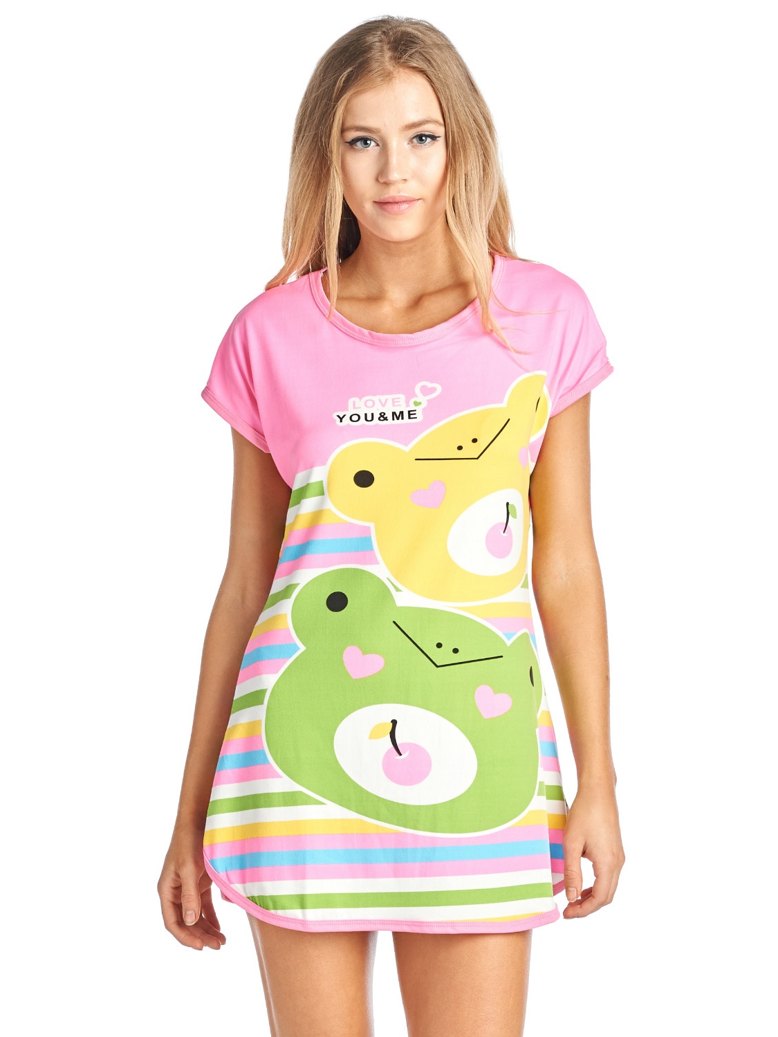 Casual Nights Women's Printed Dorm Scoop Neck Sleep T-shirt - Walmart.com