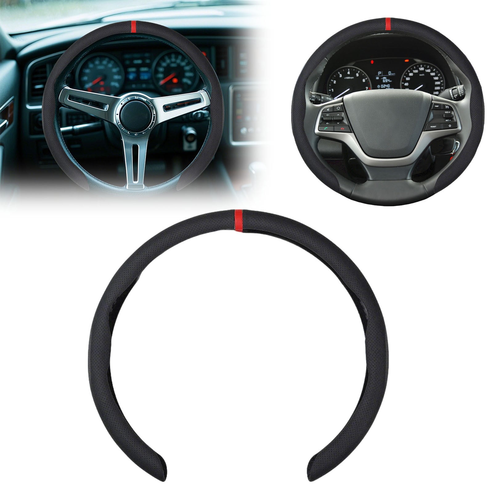 Funda De Cuero Para Volante Para Todas Las Estaciones Perforada ...