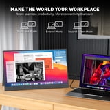 "Rehisk 15.6"" Large Touch Screen Travel External Laptop Monitor, 1080P ...