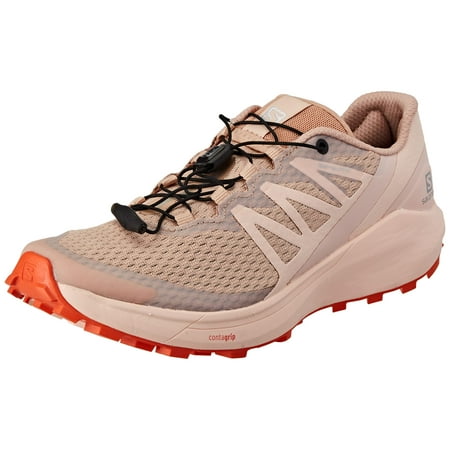 Salomon Women's Sense Ride 4 W Trail Running Shoe, Sirocco/Peachy Keen ...
