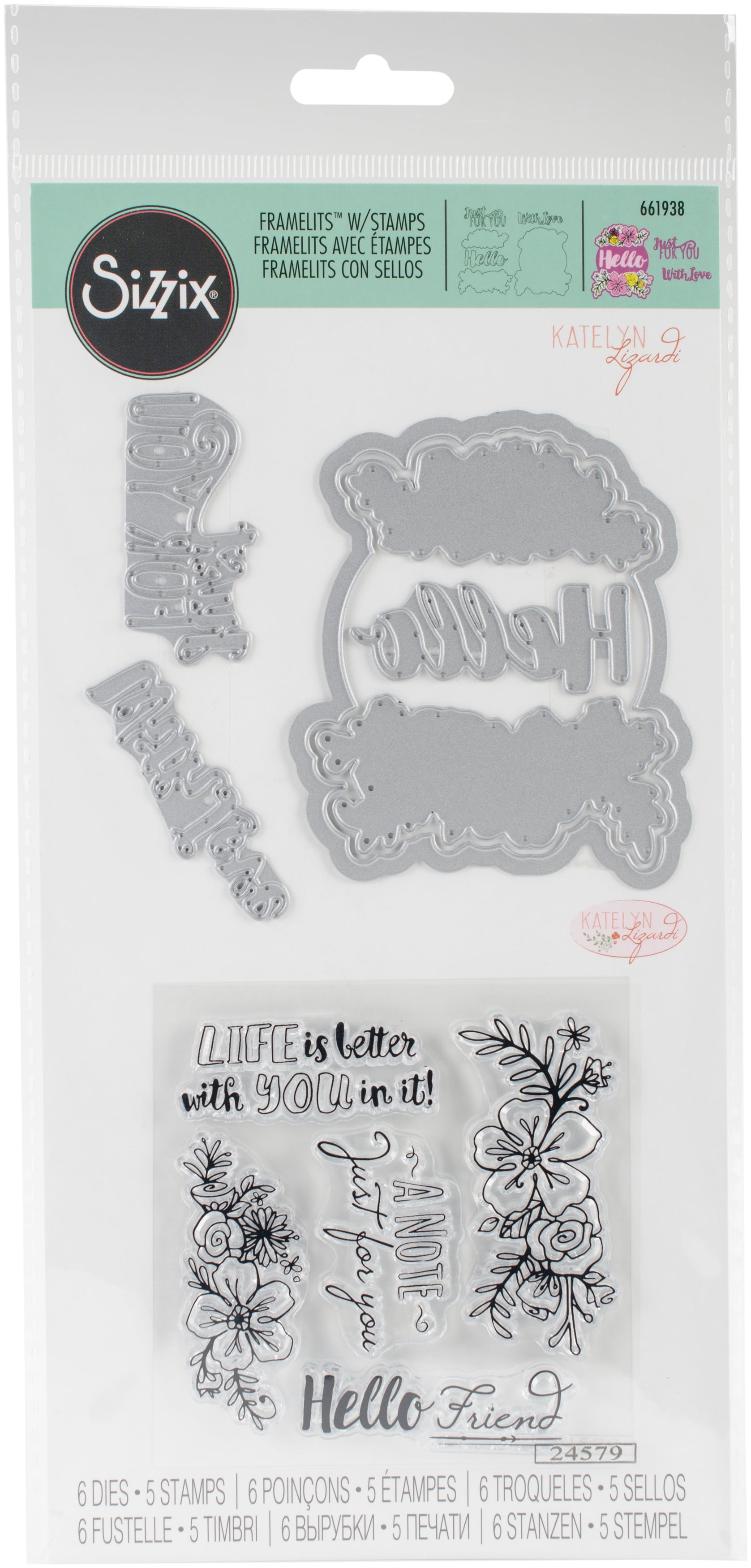 Sizzix Framelits Die & Stamp Set By Katelyn Lizardi Just For You ...
