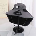 AWZXDE USB Charging Wide Brim Solar Fan Beach Hat For Kids Ages 3-8 ...