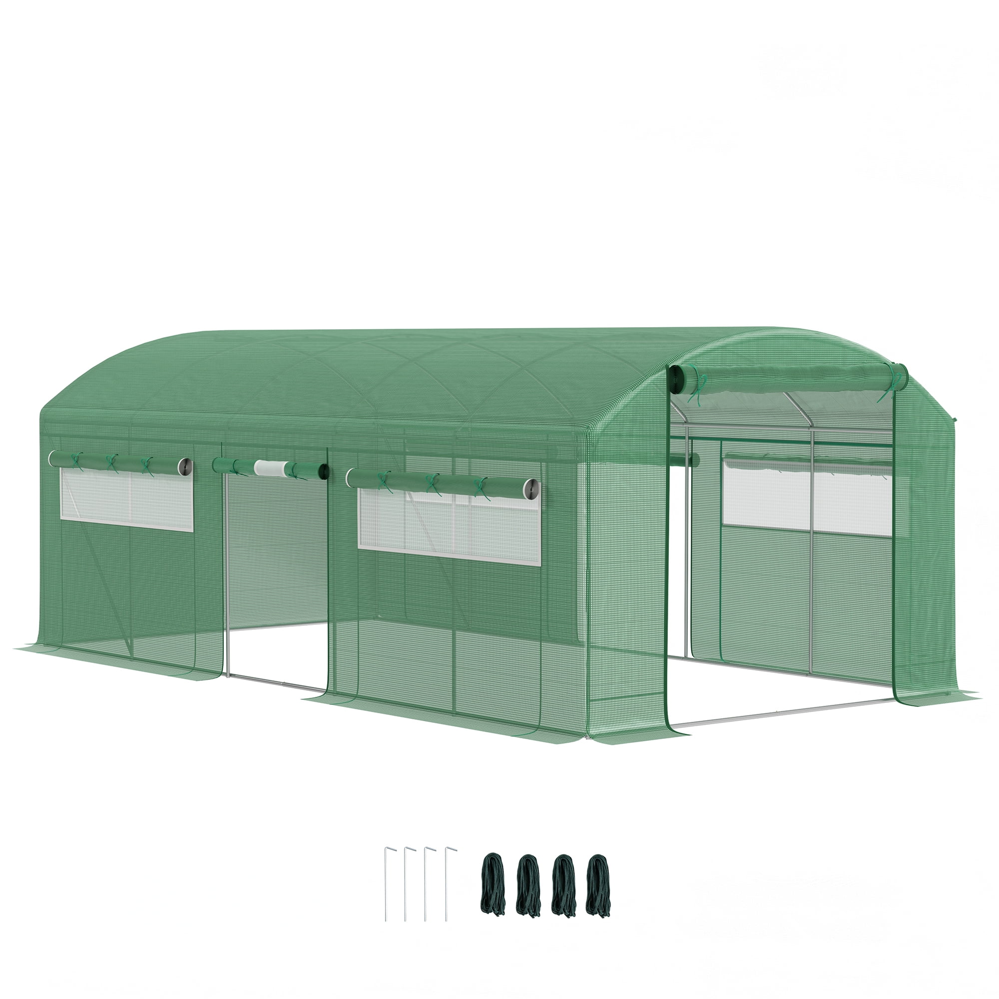 Click here for Outsunny 19.5 X 10 Tunnel Greenhouse Green House W... prices