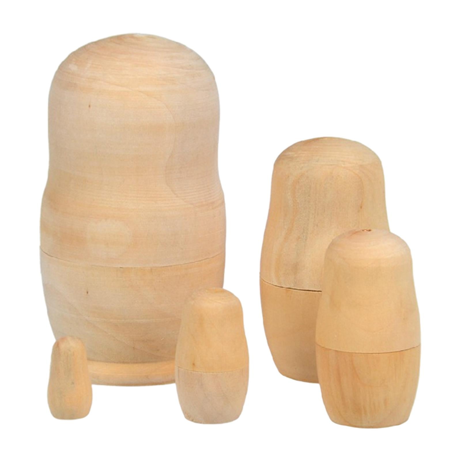 Click here for Bunblic 5 Pieces Handmade Blank Matryoshka Dolls C... prices