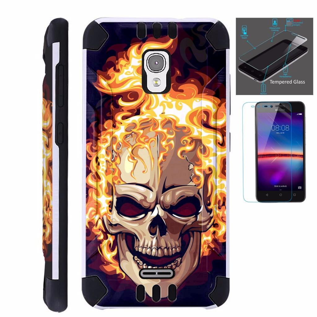 Compatible Wiko Ride (Boost) Case + Tempered Glass Slim Dual Layer ...