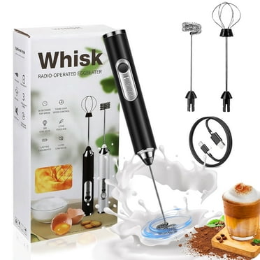 Milk Frother Handheld Electric Whisk | Stainless Steel 304 Head ...