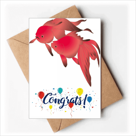 Painting Japanese Culture Fish Wedding Cards Congratulations Greeting ...