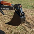 Titan Attachments 8in Wide Skid Steer Backhoe Bucket, 3-Carbon Steel ...