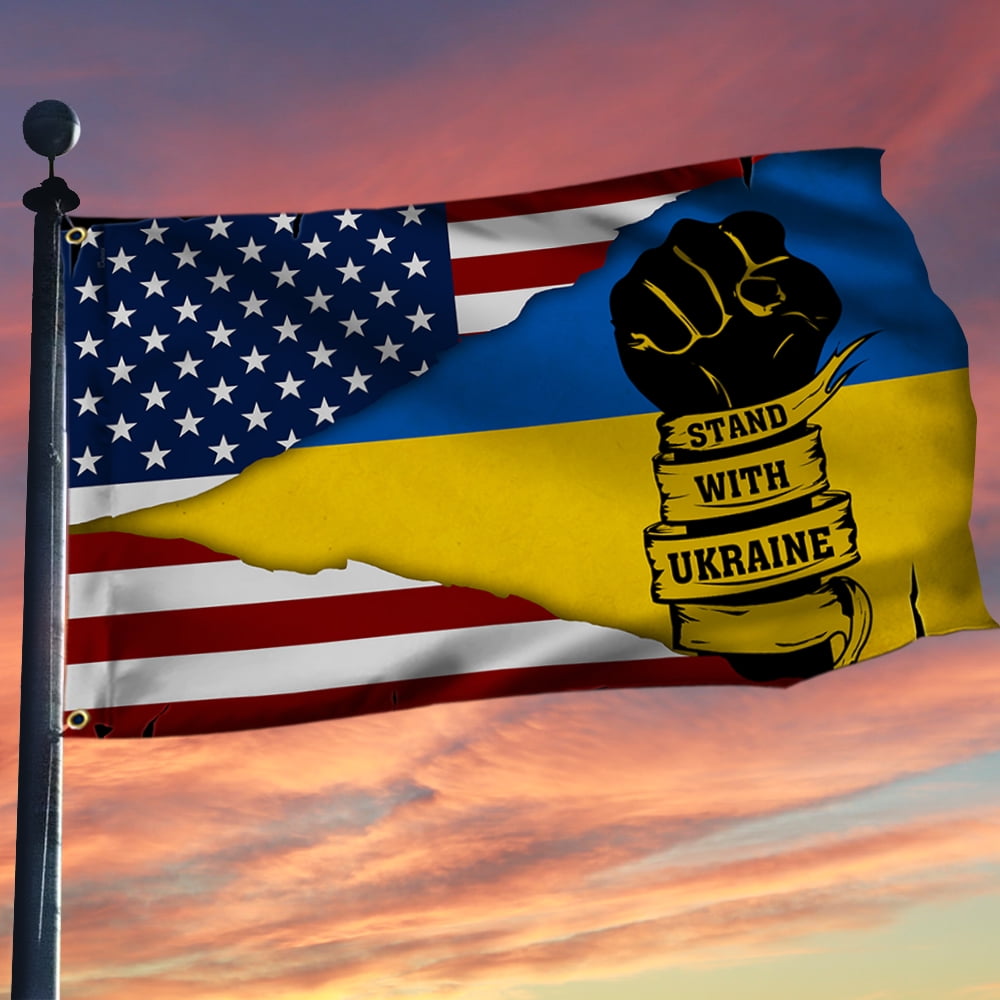 Flagwix Ukraine Grommet Flag Stand With Ukraine BNT519GFv2 - 5x8 ft ...