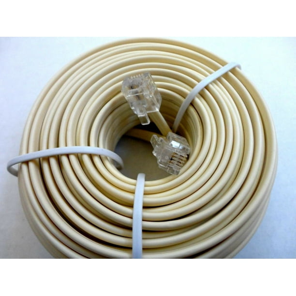 5pc. 50 Foot RJ11 Modular Phone/Telephone Wire Line Flat Cord/Cable ...