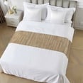 Bed Runner Yellow Stripes Bedding Scarves Soft Decorative Bed Flag ...