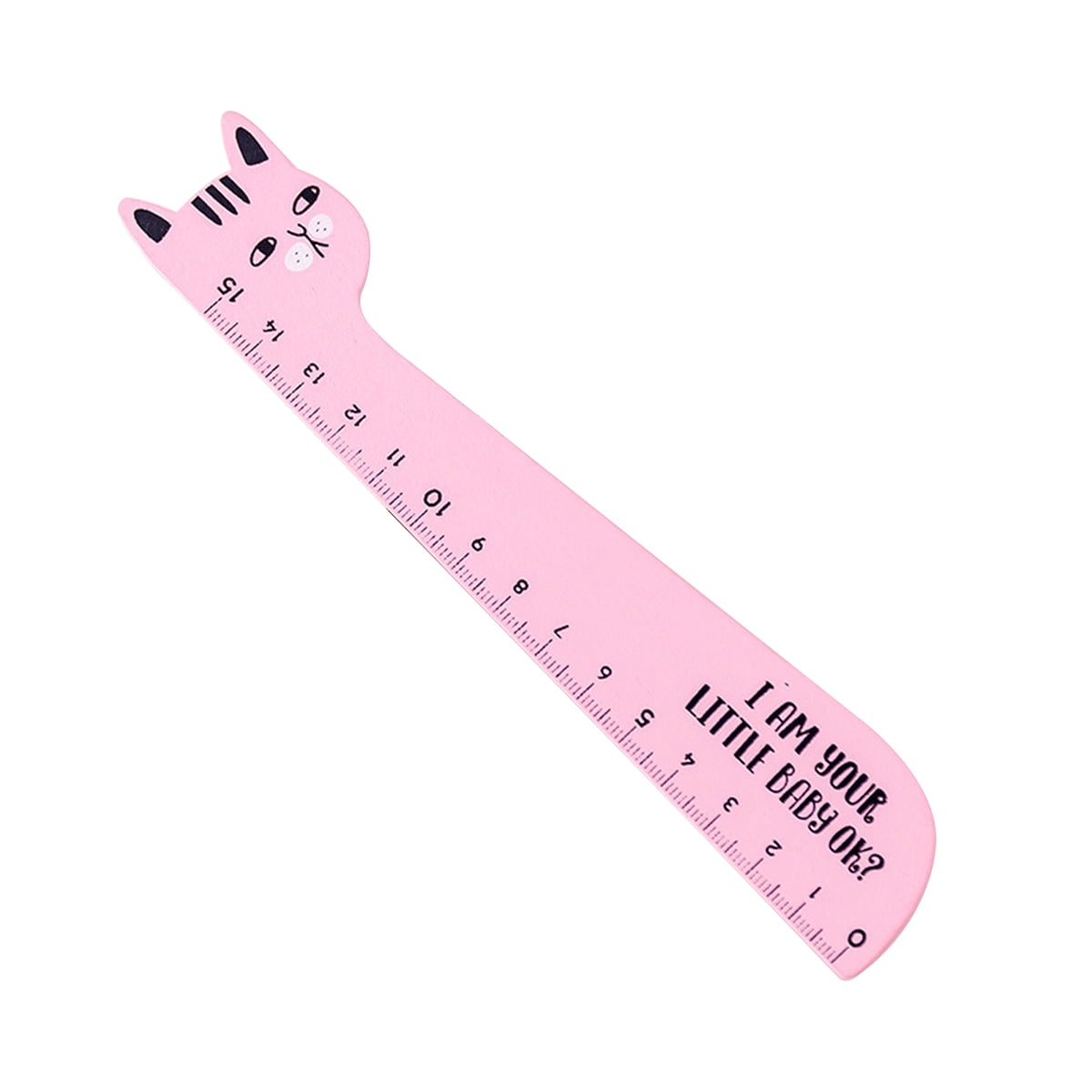15cm/5.9in Cute Cartoon Ruler Wood Straight Ruler Measuring Tool Easy ...